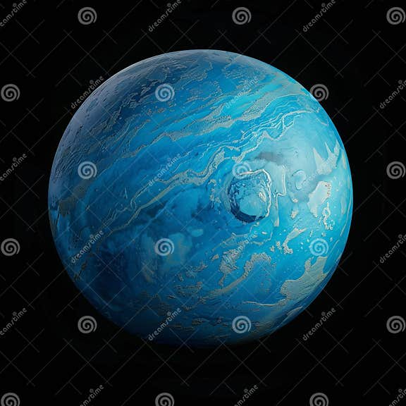 Hyper-realistic View of Planet Neptune, Surface Details in High ...