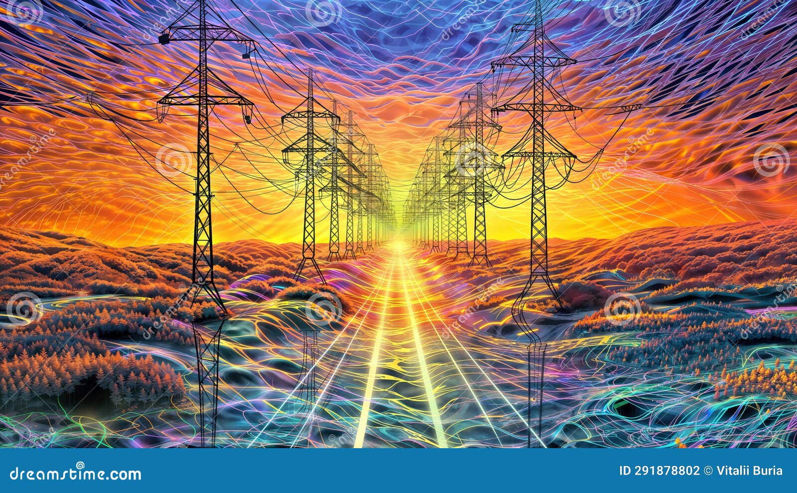 Hyper-realistic Water and Grid Formations, Generative Ai Stock ...