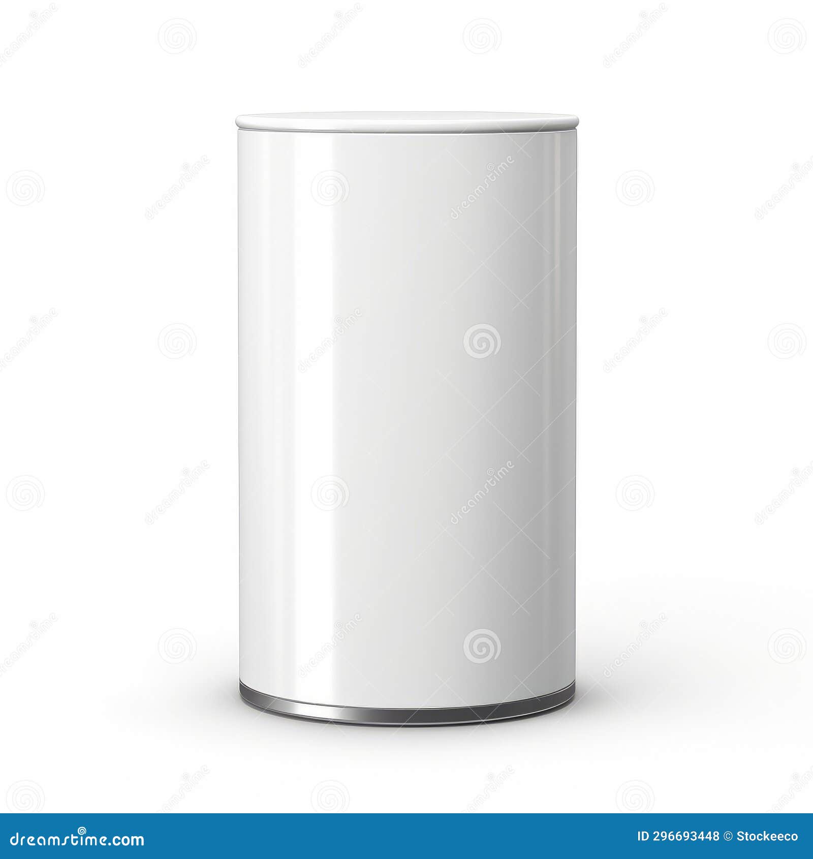 Hyper-realistic White Steel Can on Isolated Background Stock ...