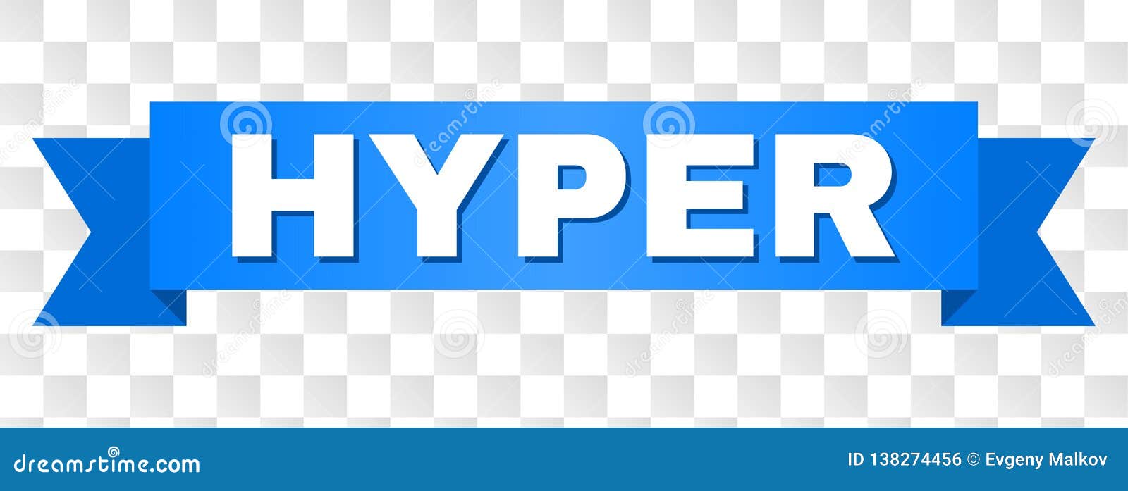 Blue Tape with HYPER Text stock vector. Illustration of band - 138274456