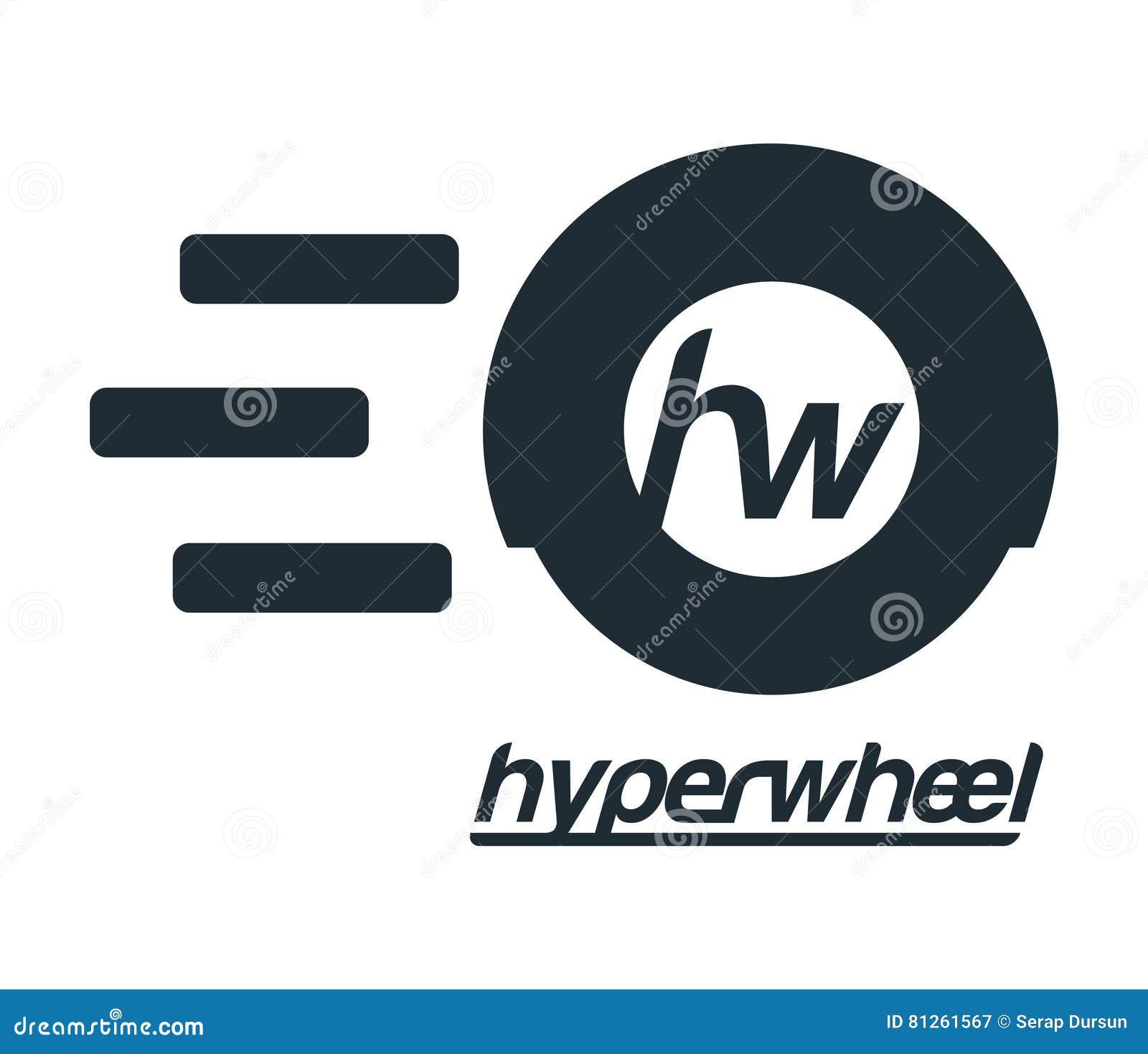 Hyper Wheel Logo Design Vector Illustration | CartoonDealer.com #81260268