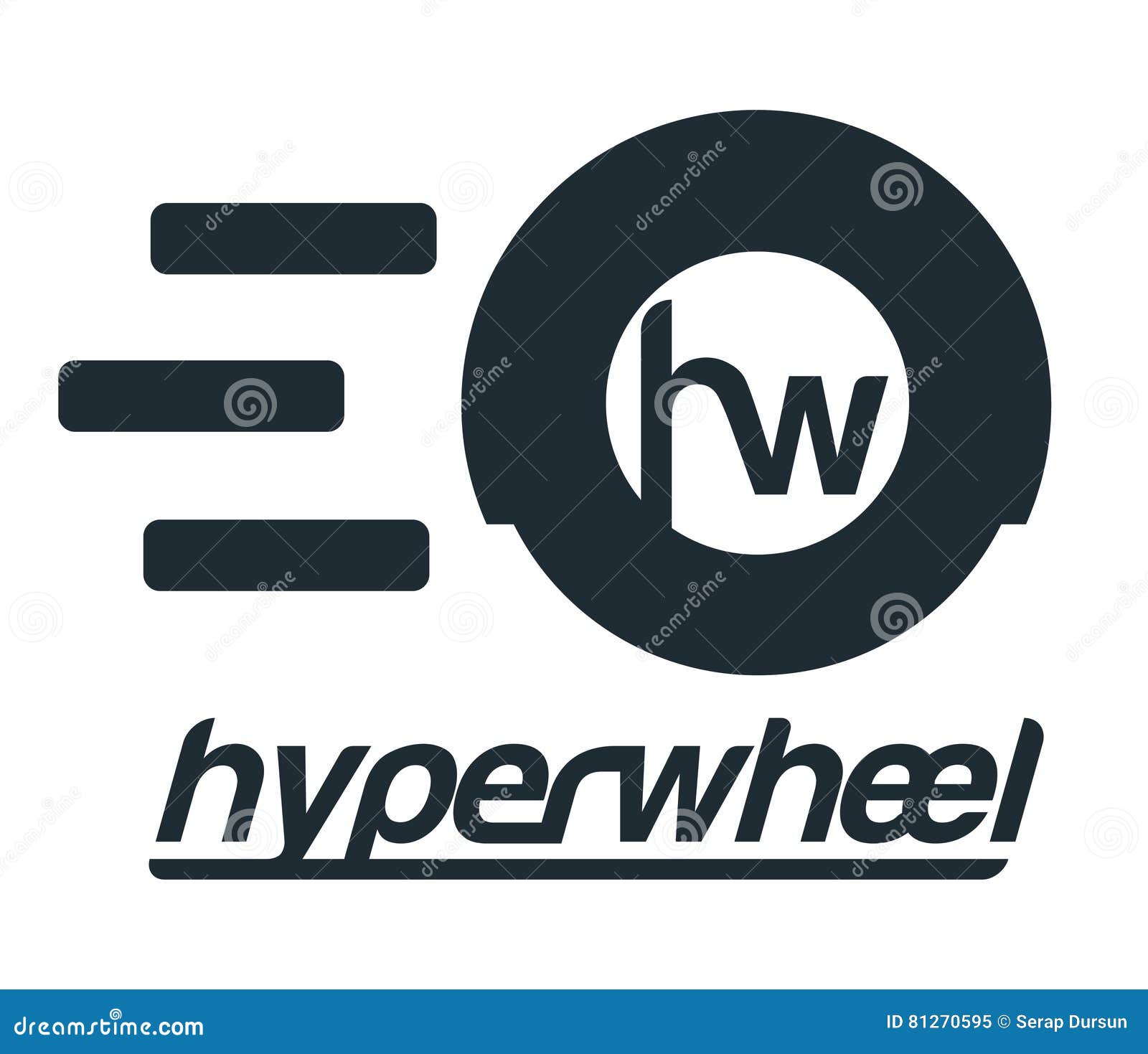 Hyper Wheel Logo Design stock illustration. Illustration of action ...