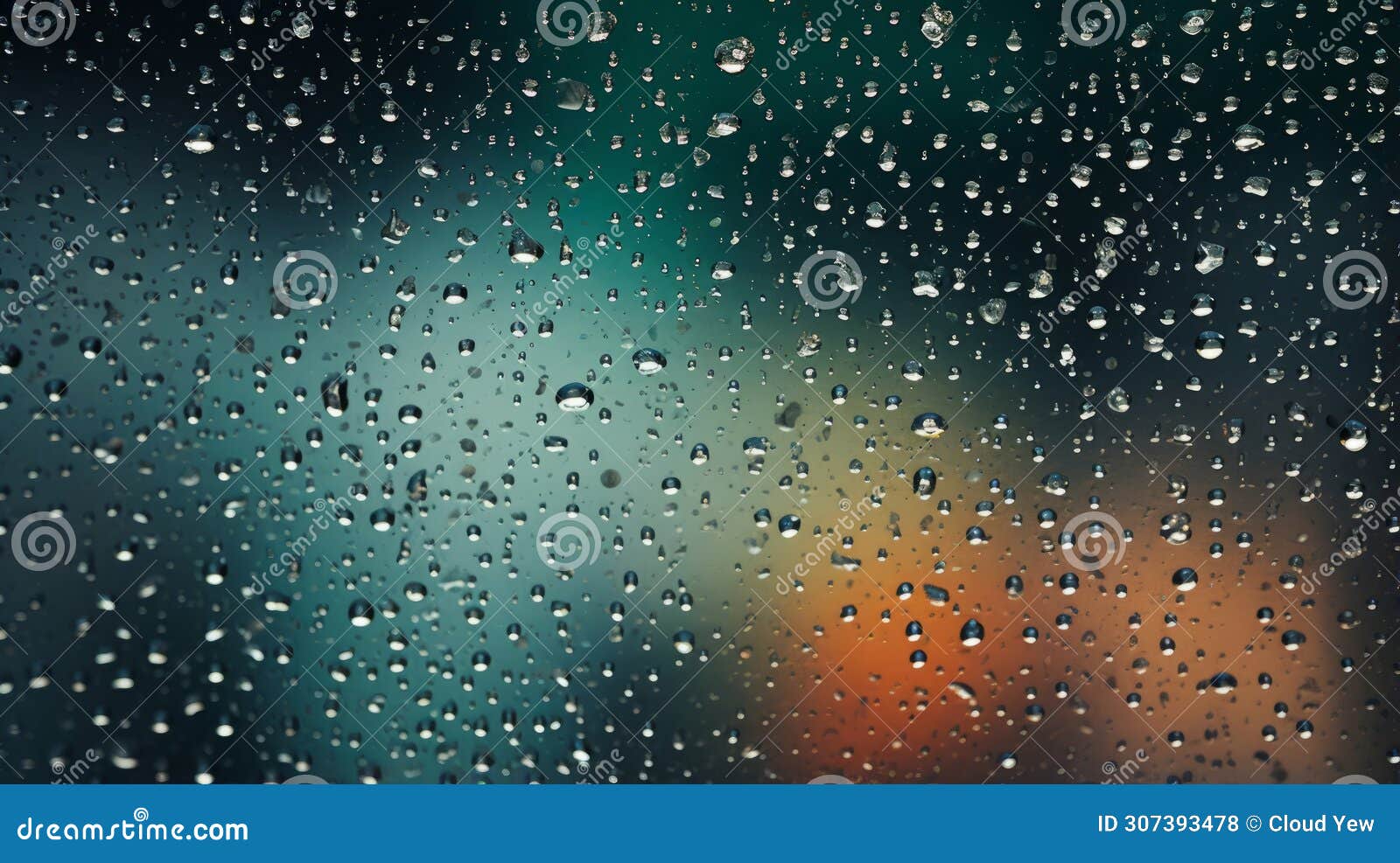Hyper Zoom of a Rain Soaked Window with Droplets Stock Illustration ...