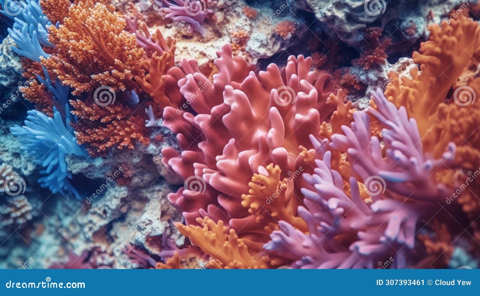 Hyper Zoom into the Texture of a Coral Reef Stock Illustration ...