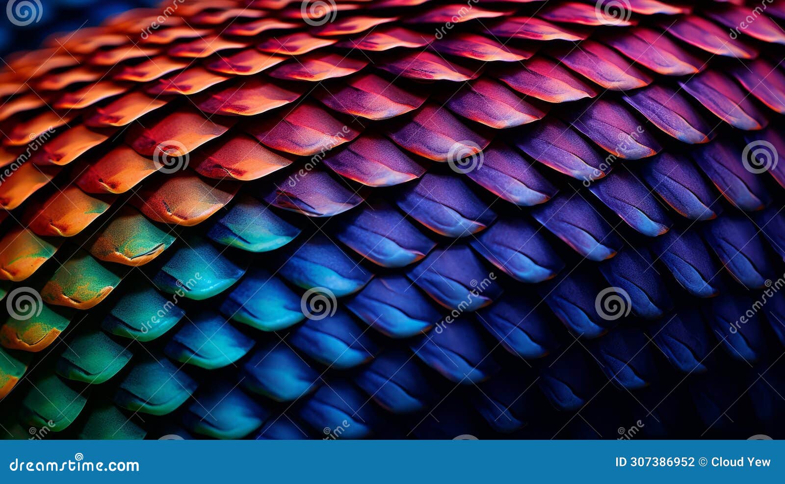 Hyper Zoom of Vibrant Snake Scales Stock Illustration - Illustration of ...