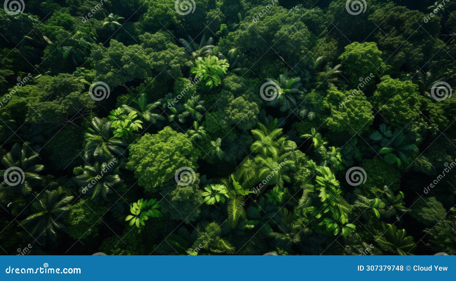 A Hyper Zoomed in Perspective of a Tropical Forest Stock Illustration ...