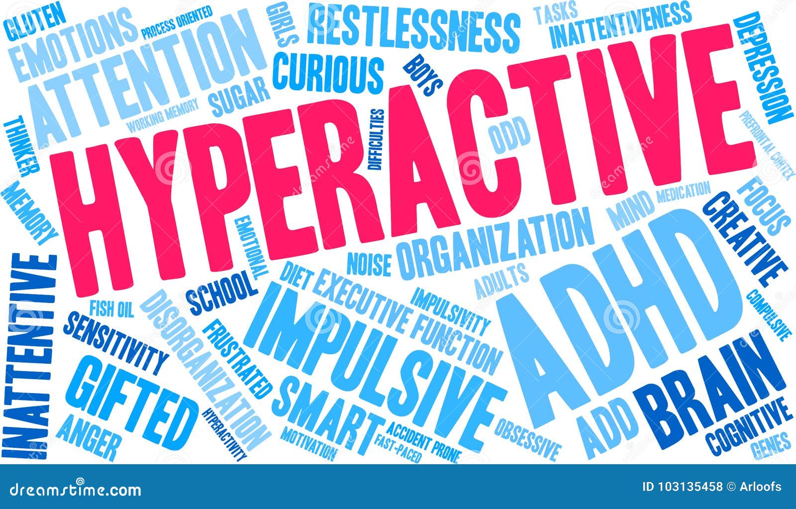 Hyperactive Word Cloud stock vector. Illustration of hyperactivity ...