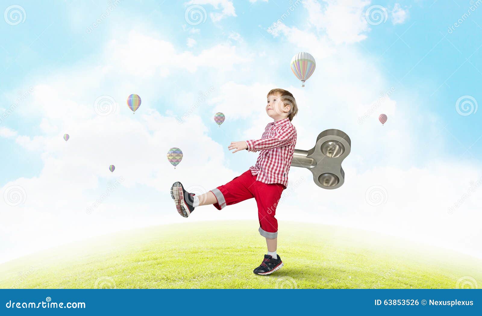 Hyperactive happy child stock photo. Image of male, happy - 63853526