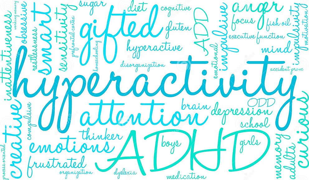Hyperactivity Word Cloud stock vector. Illustration of hyperactive ...
