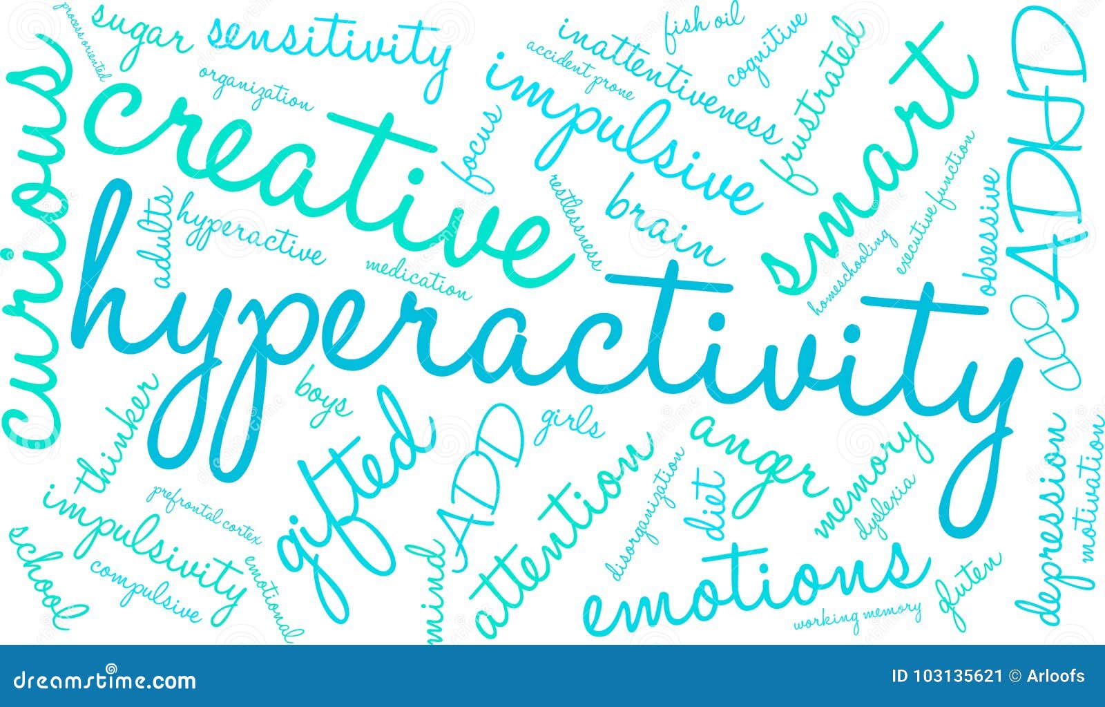Hyperactivity Word Cloud stock illustration. Illustration of ...