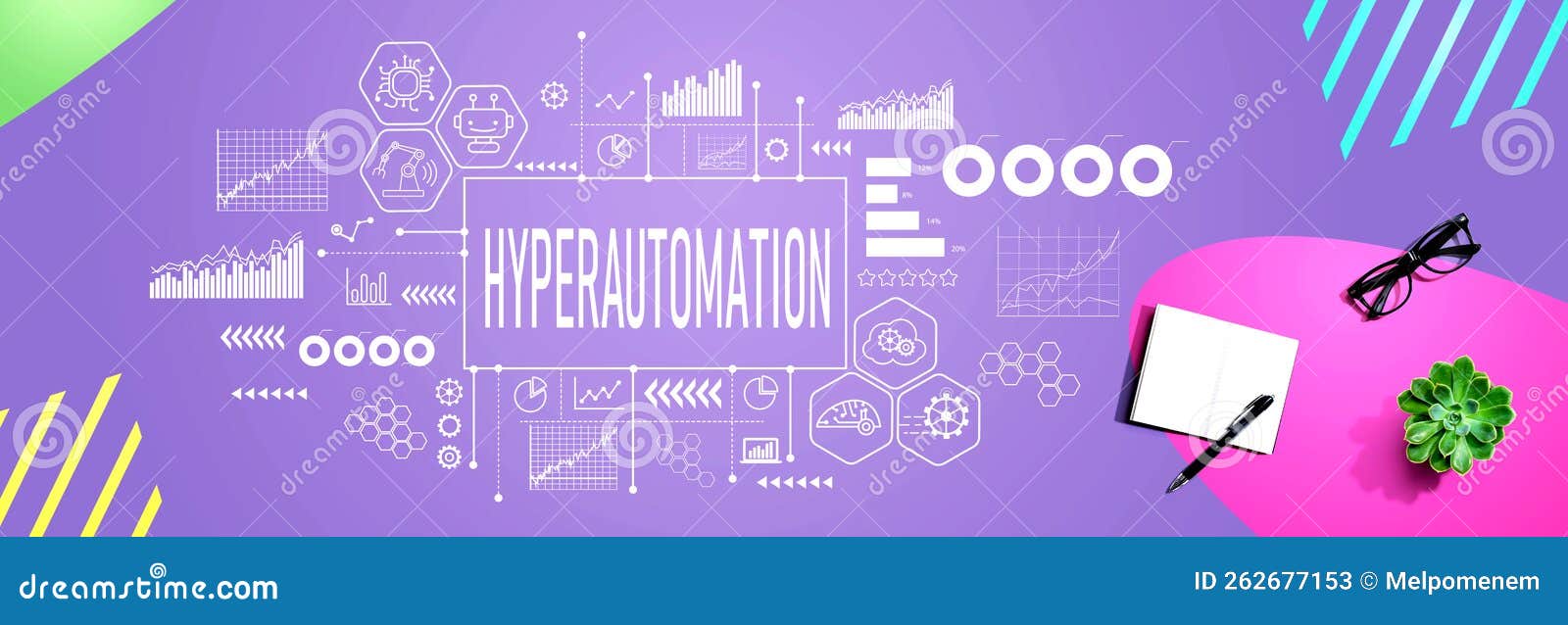 Hyperautomation Theme with Notebook and Pen Stock Image - Image of ...