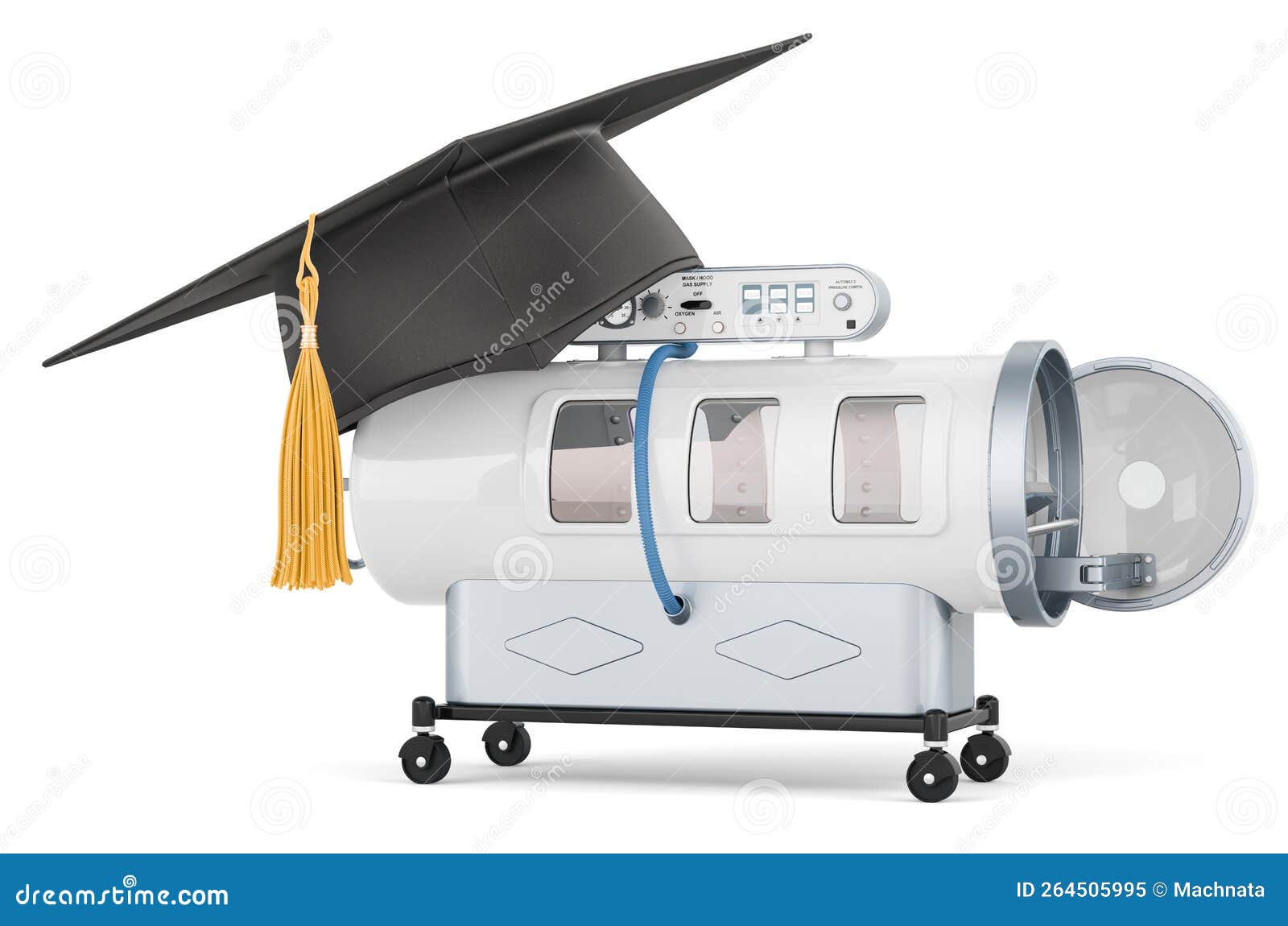 Hyperbaric Chamber With Map Pointer, 3D Rendering Stock Image ...