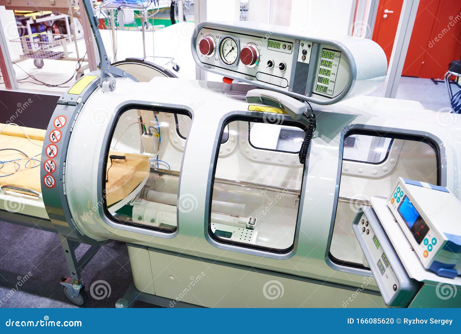 Hyperbaric medical chamber stock photo. Image of horizontal - 166085620