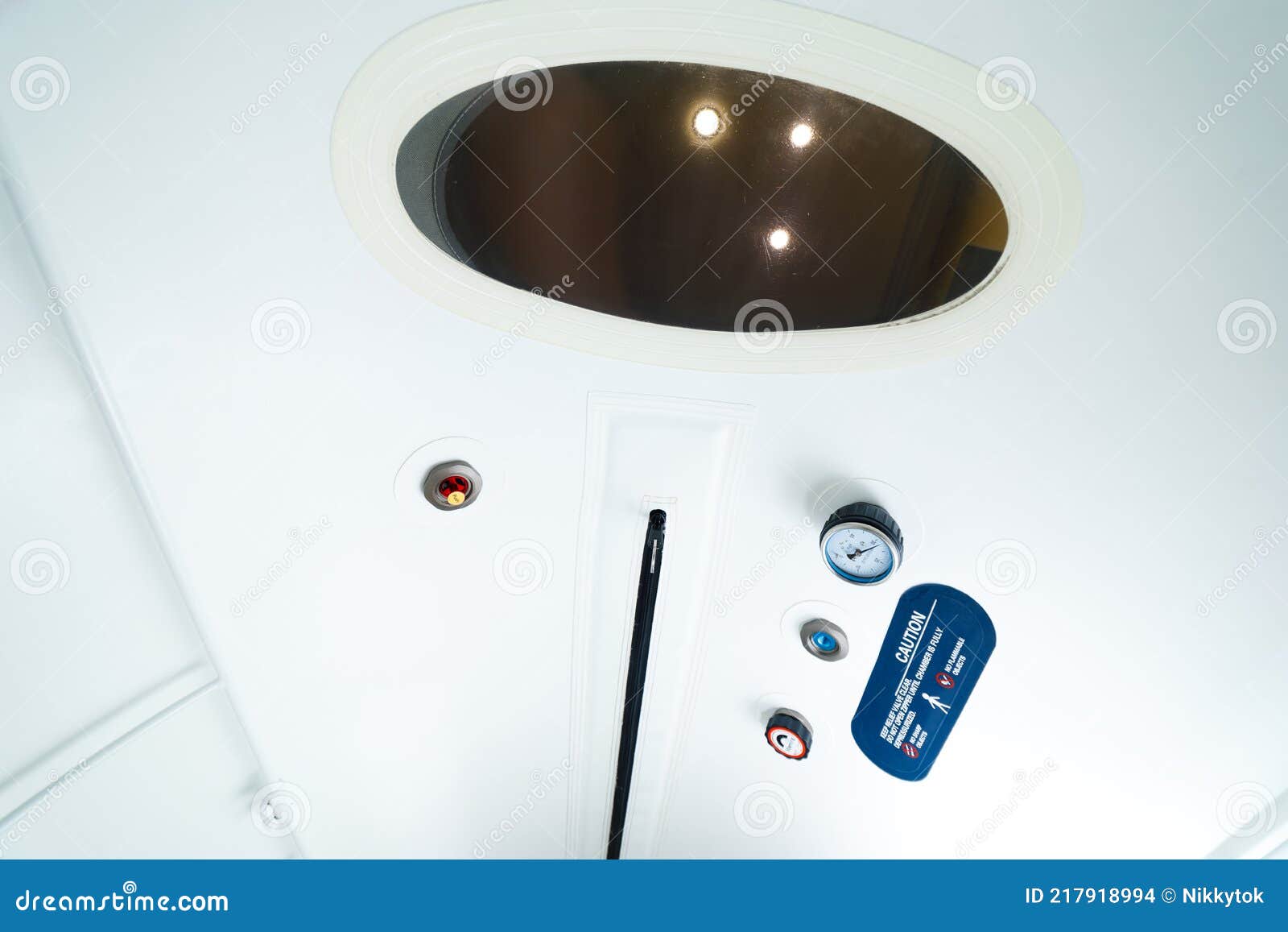 Hyperbaric Pressure Chamber for Oxygen Therapy Interior Stock Photo ...