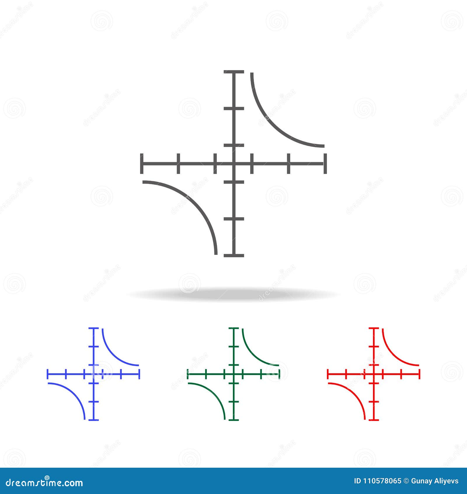 Hyperbola Plot Icon. Elements in Multi Colored Icons for Mobile Concept ...