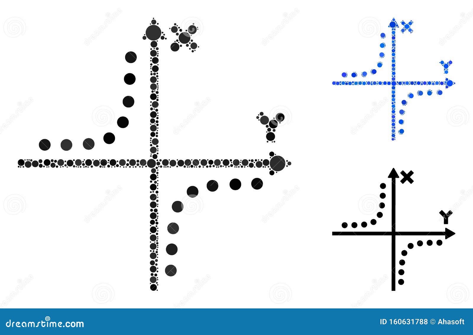 Hyperbola Plot Composition Icon of Circles Stock Vector - Illustration ...