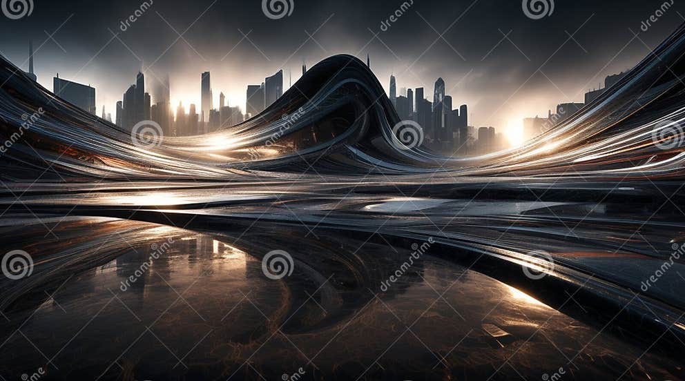 Hyperdetailed Cycles in Abstract Realism: a Visual Odyssey Stock Photo ...