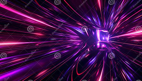 Hyperdrive through Neon Tech: Ruby-Amethyst Gaming Abyss Stock ...