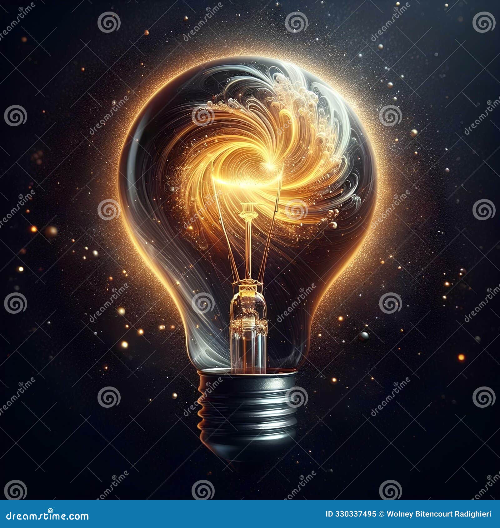 Hyperfocus Image of a Light Bulb Stock Illustration - Illustration of ...