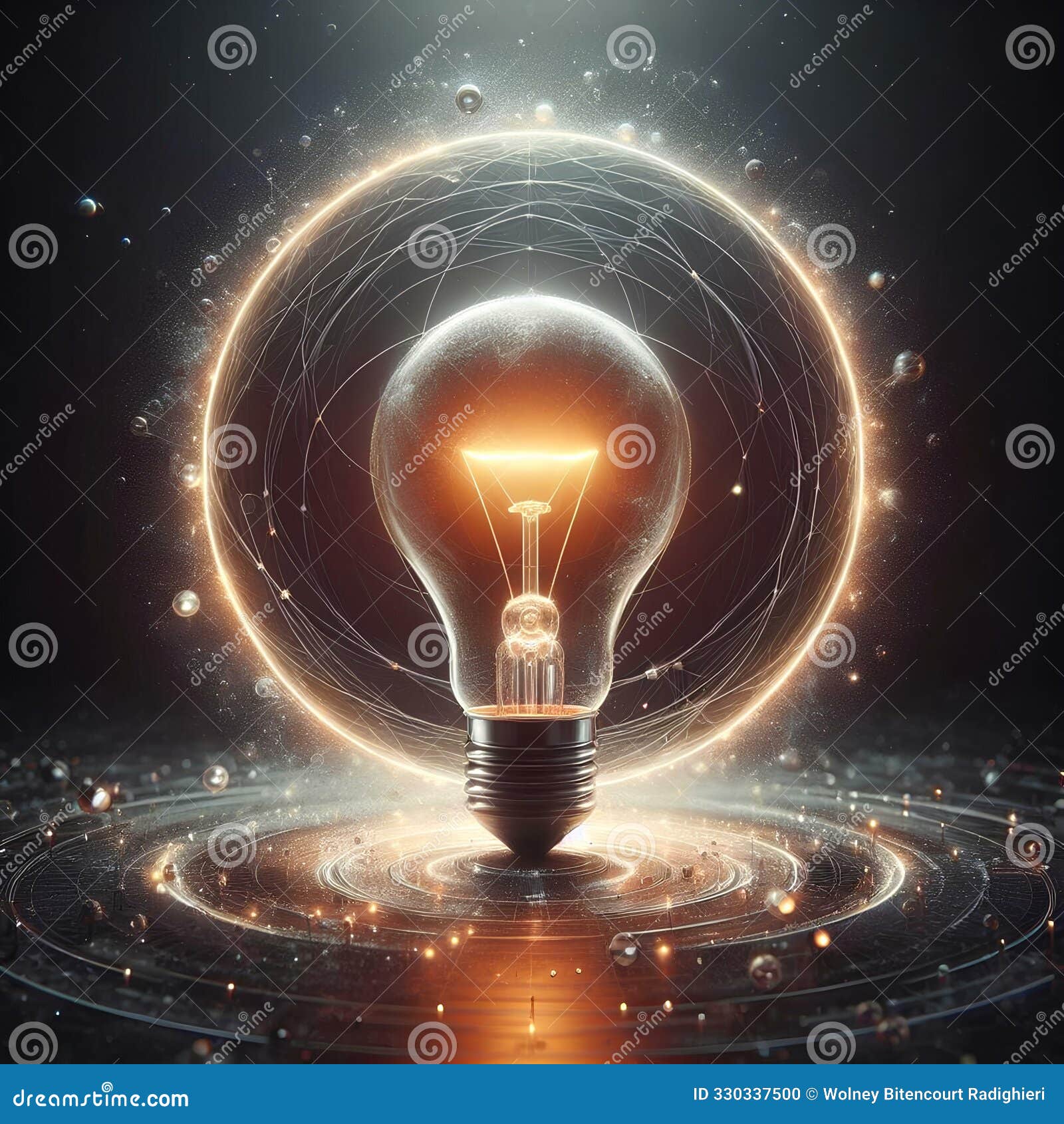 Hyperfocus Image of a Light Bulb Stock Illustration - Illustration of ...