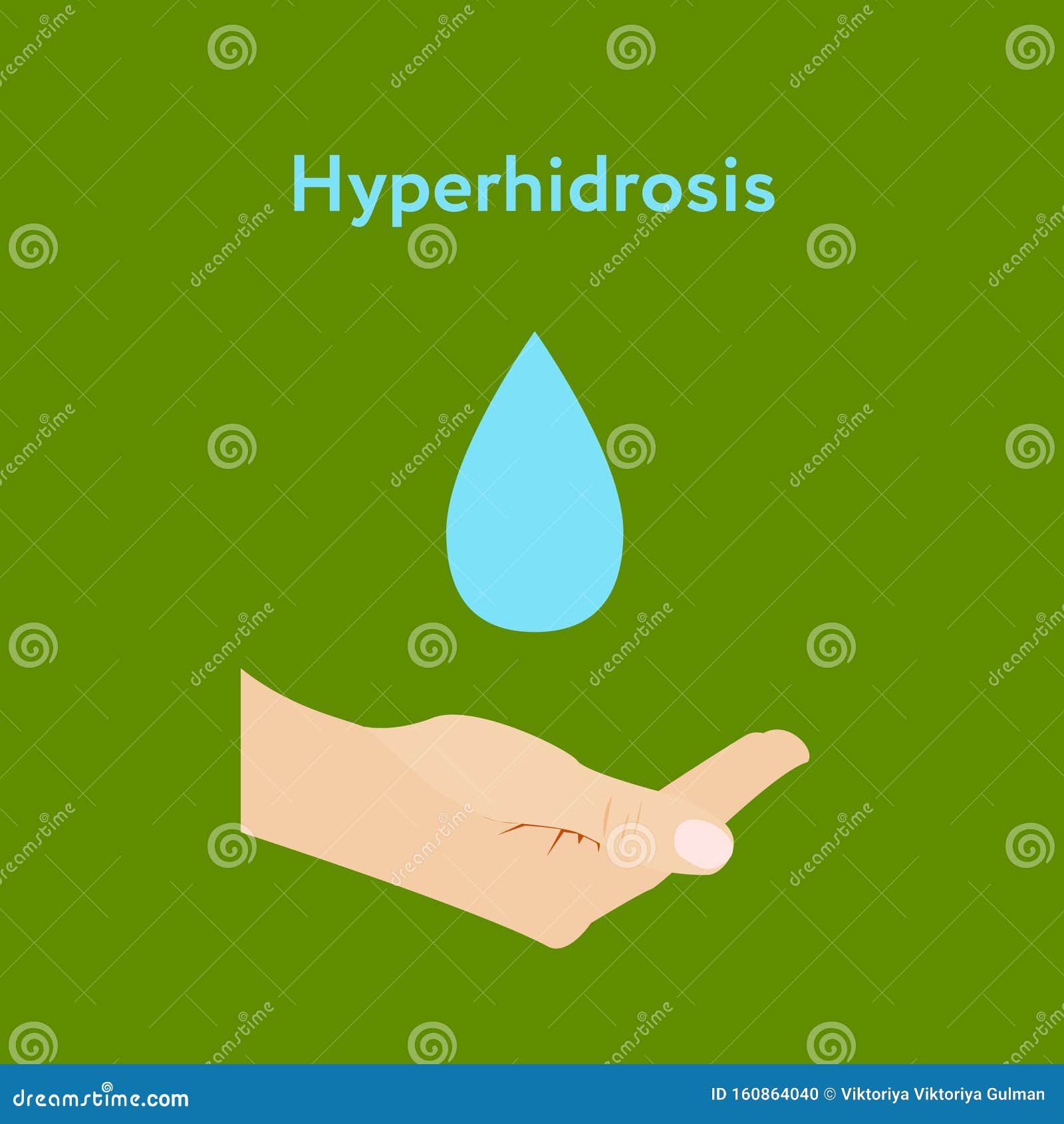 Hyperhidrosis .Hand Cupped And Drop Of Water Royalty-Free Cartoon ...
