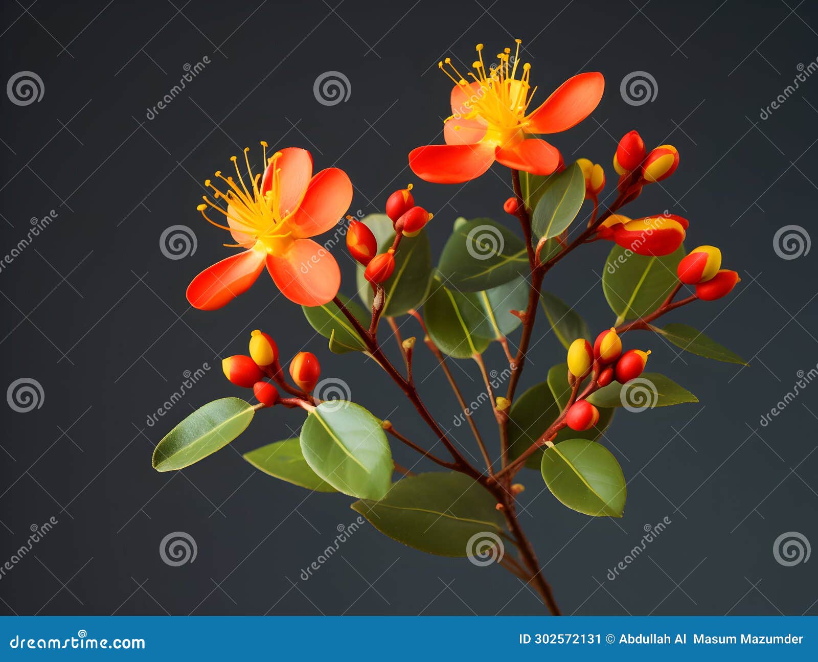 Hypericum Flower in Studio Background, Single Hypericum Flower ...