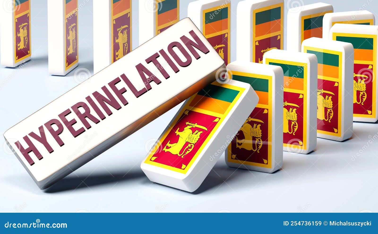 Hyperinflation Falling Chart Vector Concept Colored Icon Royalty-Free ...