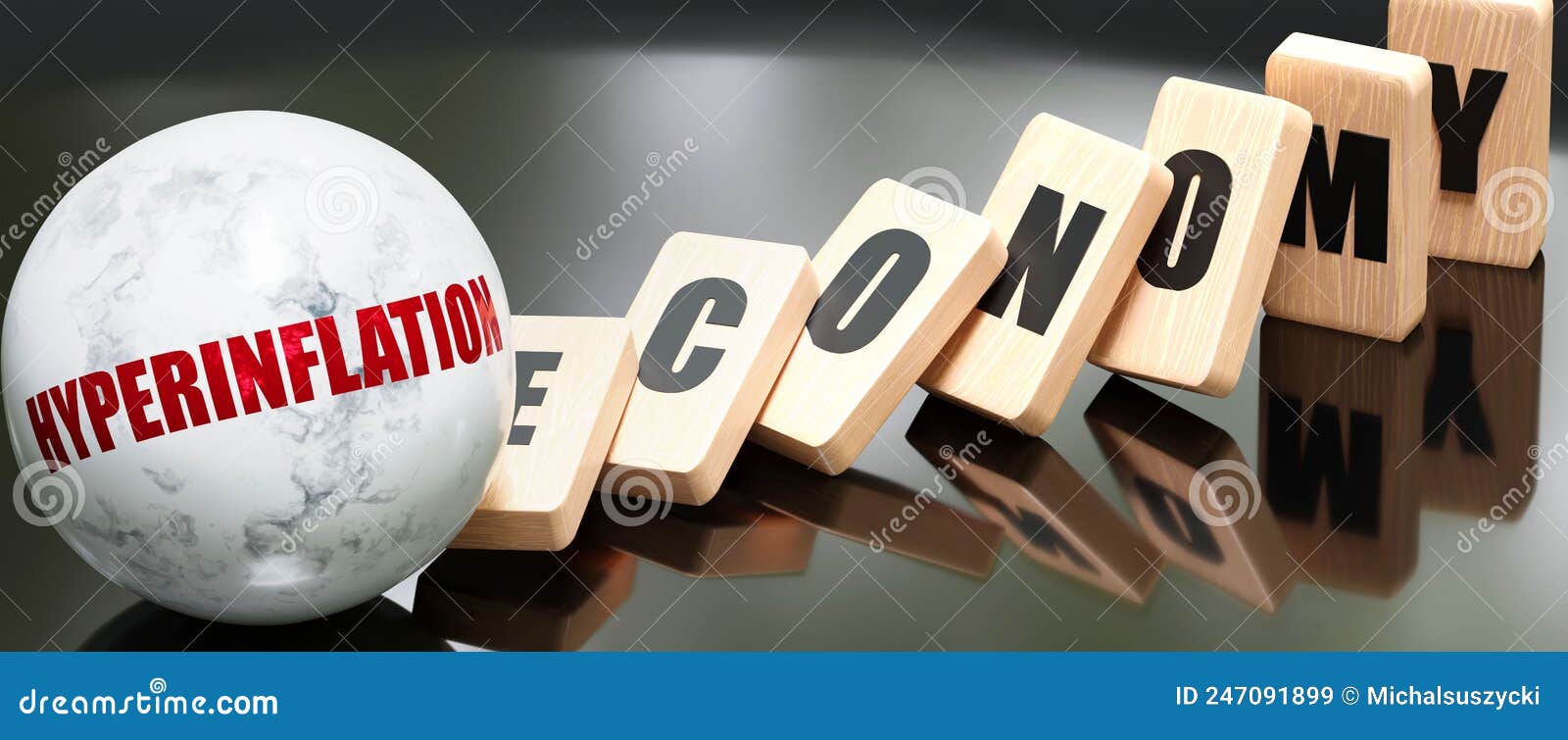 Hyperinflation and the Economy Stock Image - Image of effect, collapse ...