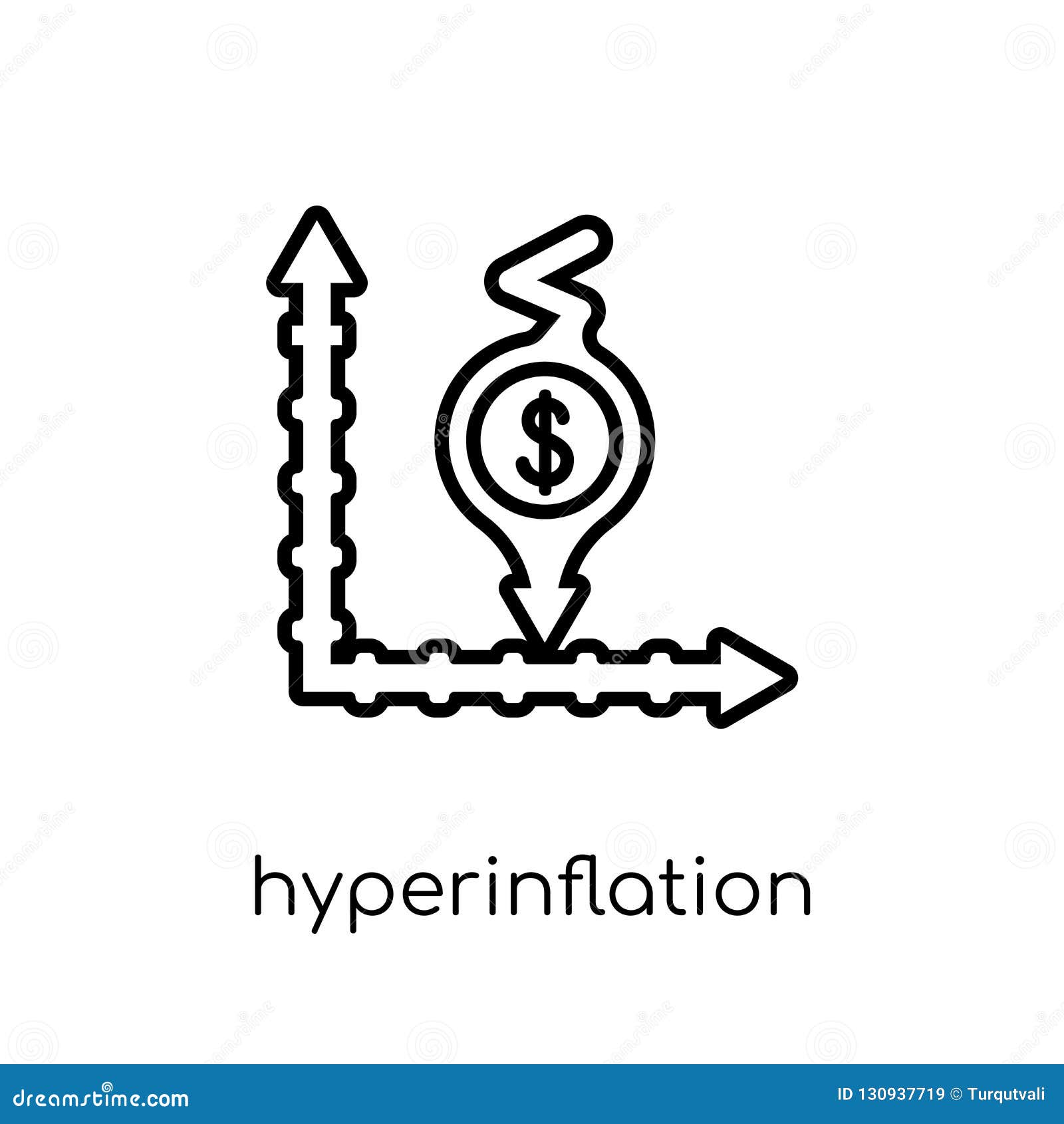 Hyperinflation Icon. Trendy Flat Vector Hyperinflation Icon On W ...