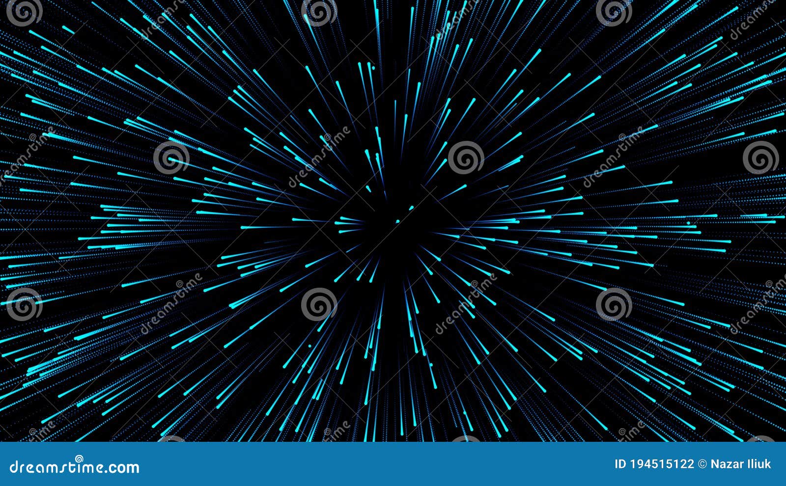 Hyperjump in Space. Speed of Light Star Wars. Particle Flow Stock ...