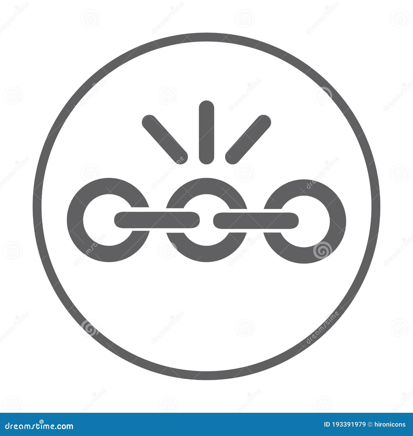 Hyperlink Icon, External Link Gray Symbol Stock Vector - Illustration ...