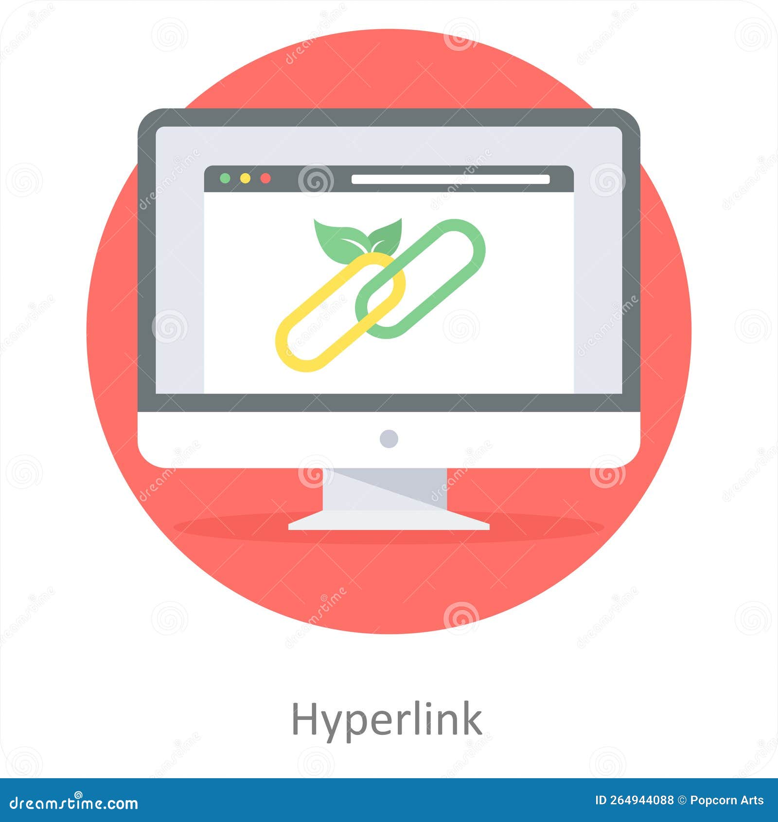 Hyperlink stock vector. Illustration of link, vector - 264944088