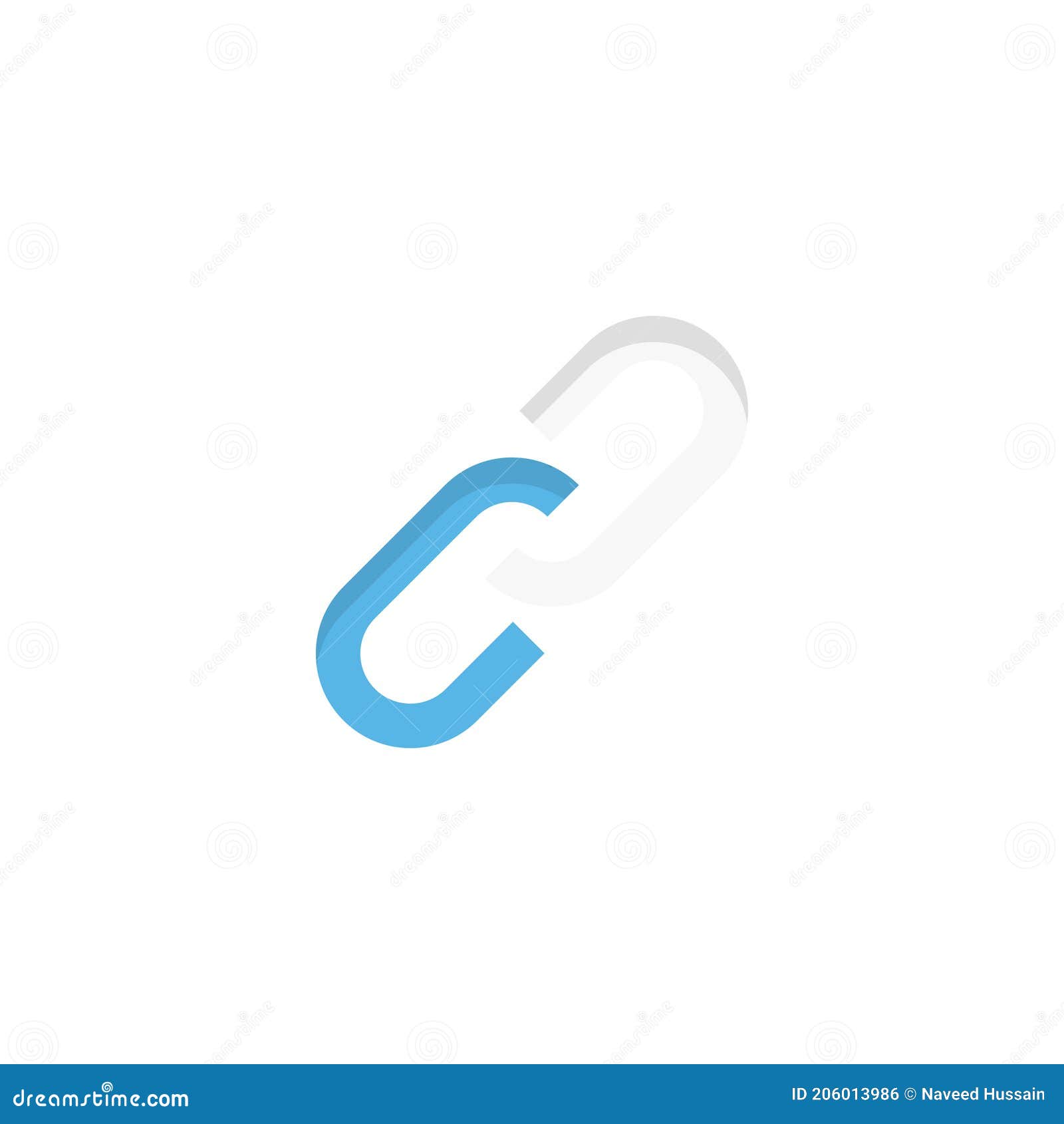 Hyperlink Vector Flat Colour Icon Stock Vector - Illustration of ...