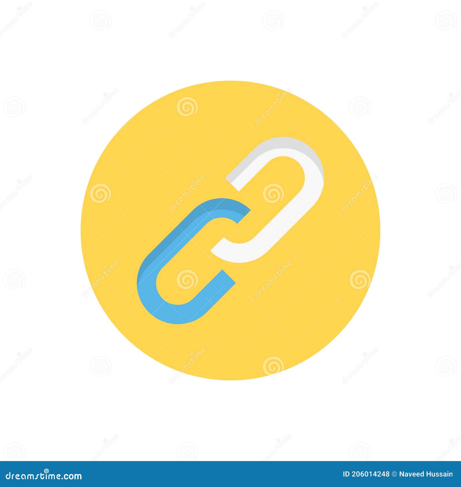 Hyperlink Vector Flat Colour Icon Stock Vector - Illustration of insert ...