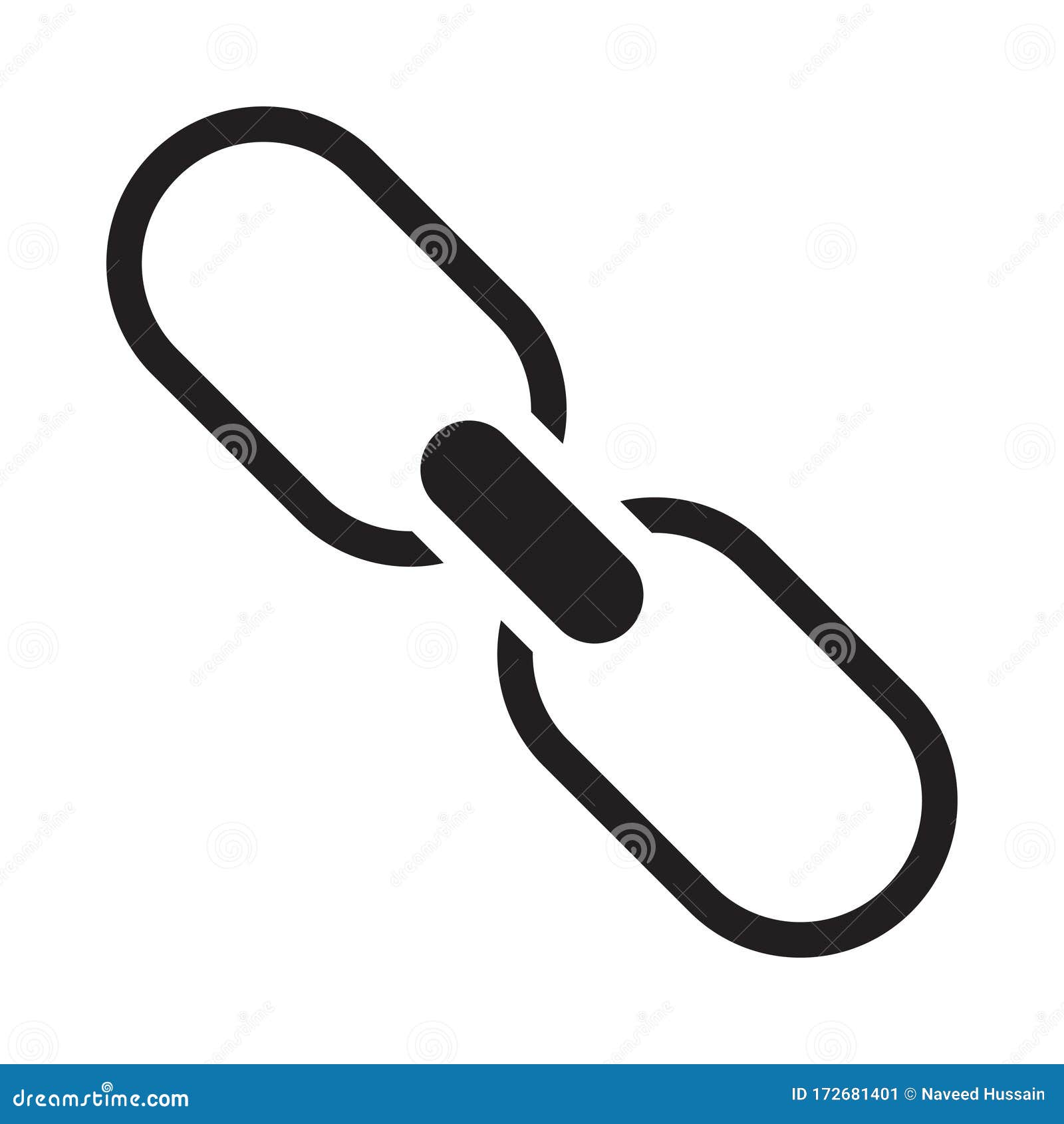 Hyperlink Vector Glyph Flat Icon Stock Illustration - Illustration of ...