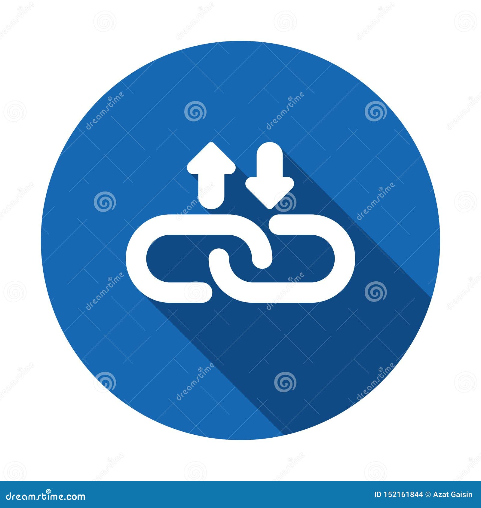 Hyperlink Web Link Icon. Vector Flat Icon Stock Illustration ...