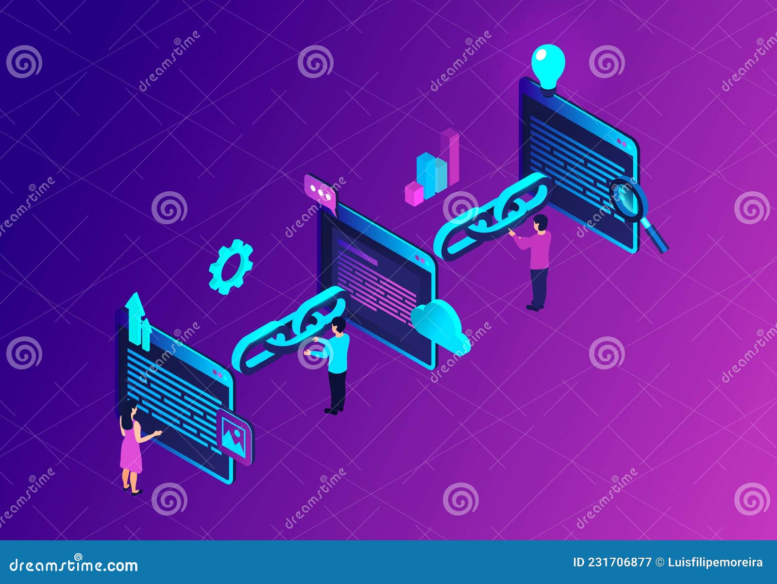 Hyperlinks between Websites - Inbound and Outbound Links - Concept ...