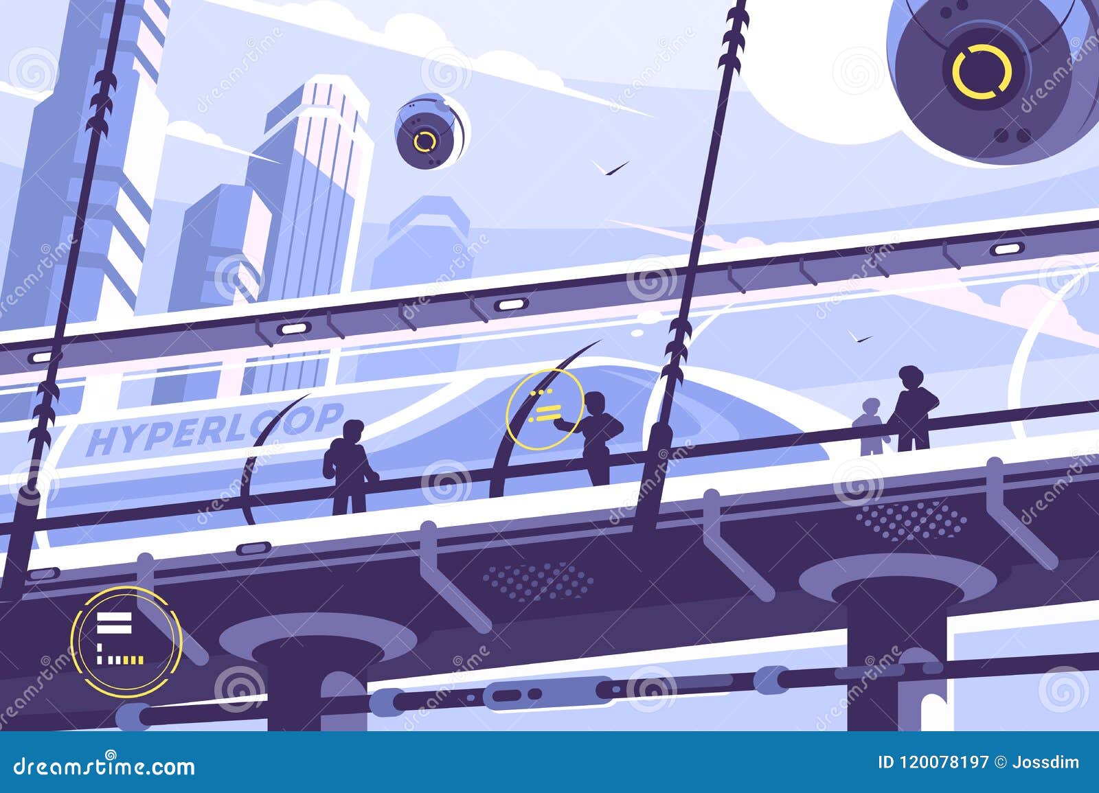 Hyperloop Future Public Transport Cartoon Vector | CartoonDealer.com ...