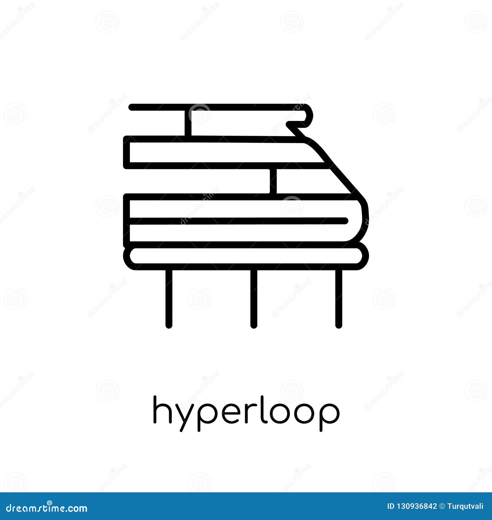 Hyperloop Icon. Trendy Flat Vector Hyperloop Icon On White Backg | CartoonDealer.com #130322644