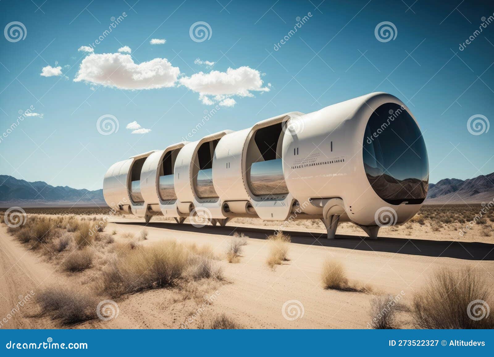 A Hyperloop System, Transporting People in Capsules at Speeds of Over ...