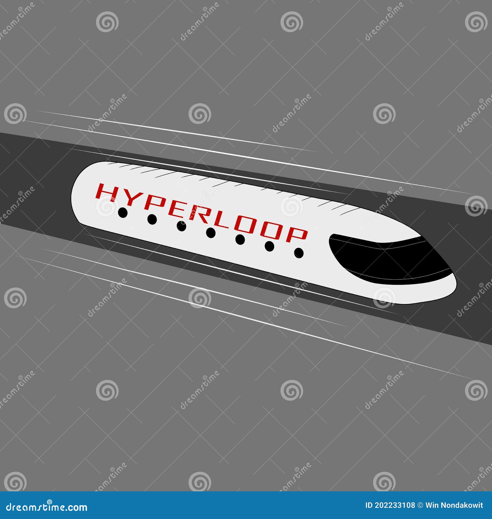 Hyperloop Technology Transportation Stock Vector - Illustration of ...