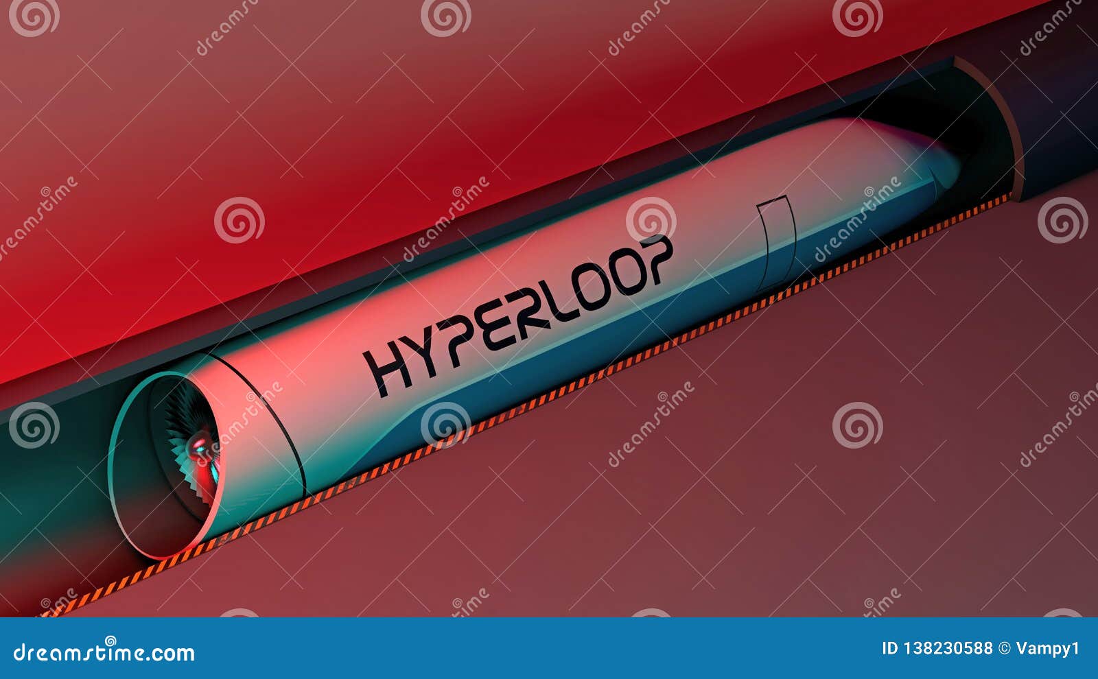 Hyperloop Train. Futuristic Technology for High-speed Transport Stock ...