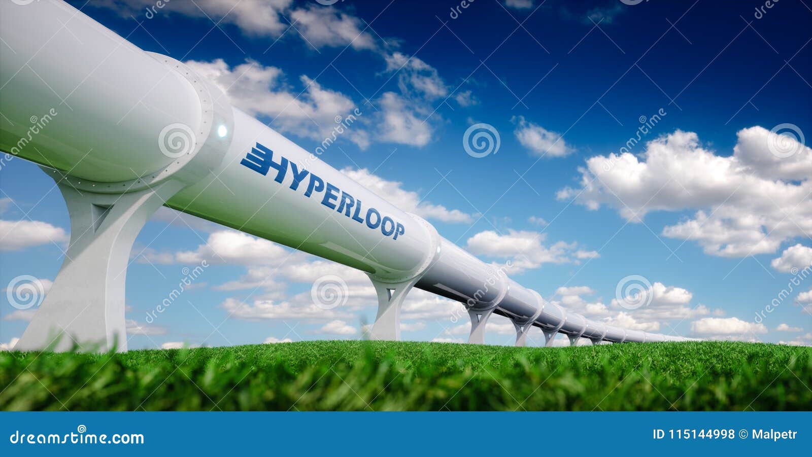 Hyperloop Transportation Concept. Futuristic Transportation Tech Stock ...
