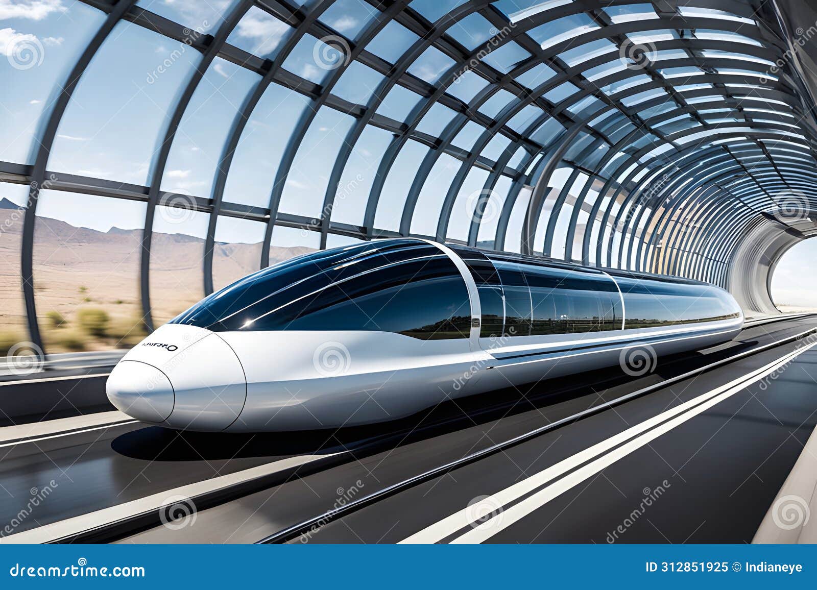 Hyperloop Travel Capsule stock illustration. Illustration of passenger ...