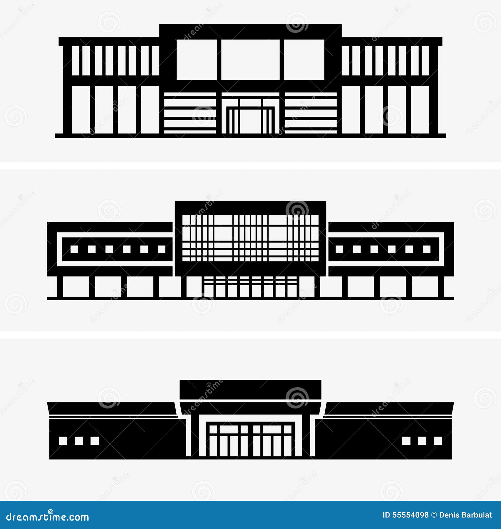 Hypermarket stock vector. Illustration of mall, building - 55554098