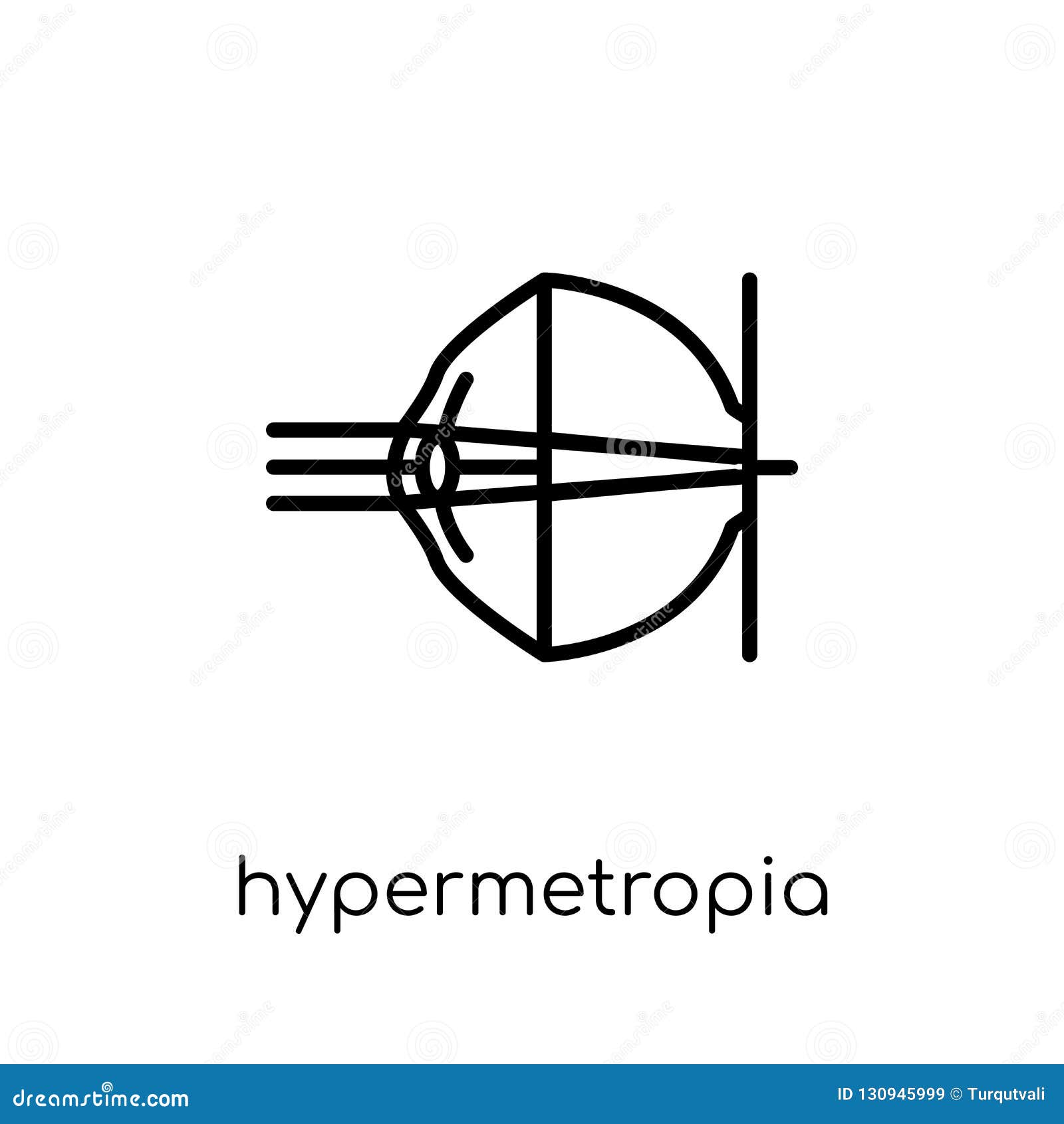 Hypermetropia Icon. Trendy Flat Vector Hypermetropia Icon On White ...