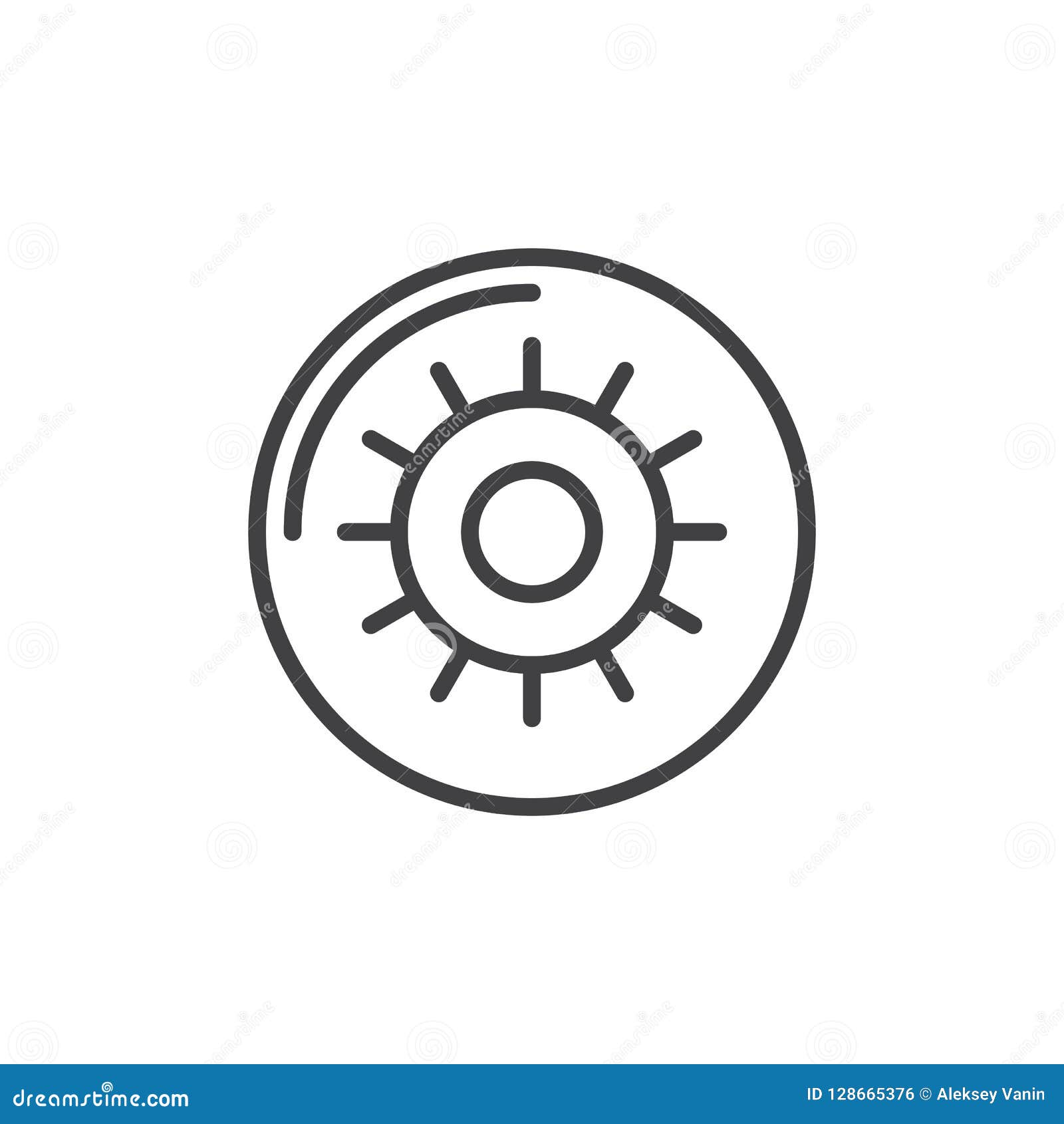 Hyperopia Eye Outline Icon Vector Illustration | CartoonDealer.com ...