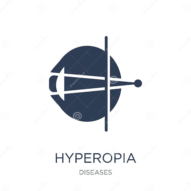 Hyperopia Icon. Trendy Flat Vector Hyperopia Icon on White Background ...