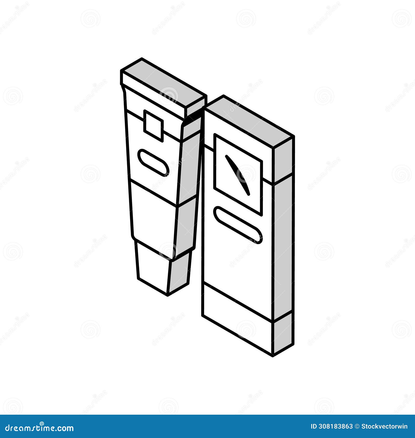 Hyperpigmentation Acne Scar Isometric Icon Vector Illustration Stock ...