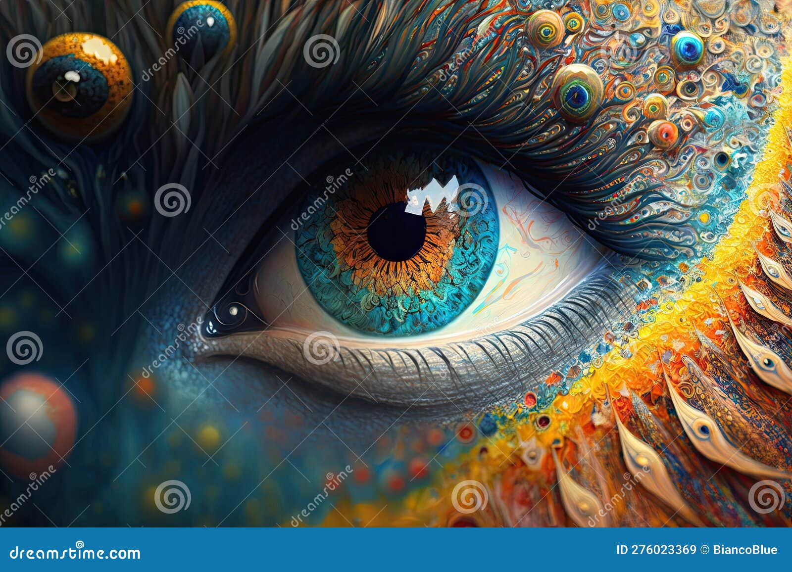 Hyperrealistic Abstract Close-up Renaissance Psychedelic Stock ...